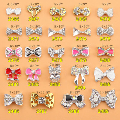 Hot NEW Wholesale Alloy Jewelry 3D Nail Art Jewelry Nail rhinestones Sticker Supplier Number ML2466-2489