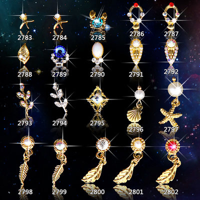 Hot NEW Wholesale Alloy Jewelry 3D Nail Art Jewelry Nail rhinestones Sticker Supplier Number ML2783-2802