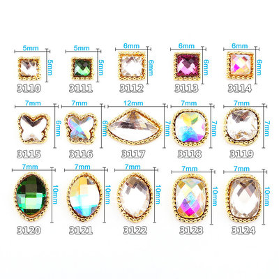 Hot NEW Wholesale Alloy Jewelry 3D Nail Art Jewelry Nail rhinestones Sticker Supplier Number ML3110-3112
