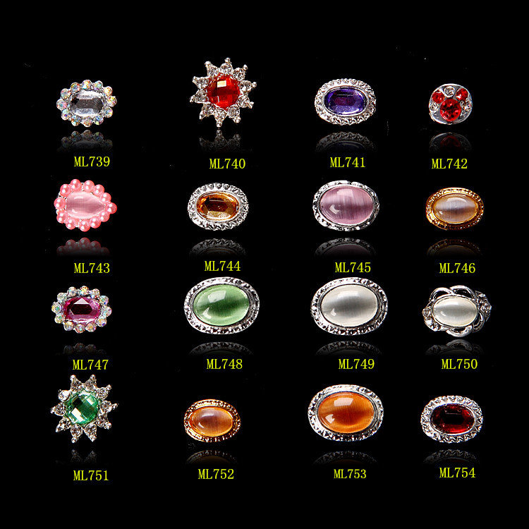 Opal Alloy Jewelry Nail Art Decoration Colorful Glitter Rhinestone Gem ML739-754
