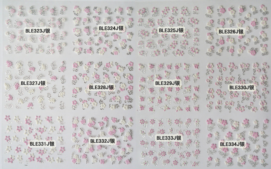 Fingernail Stickers Nail Art Nail Stickers Self-Adhesive Nail Stickers 3D Nail Decals-BLEJ