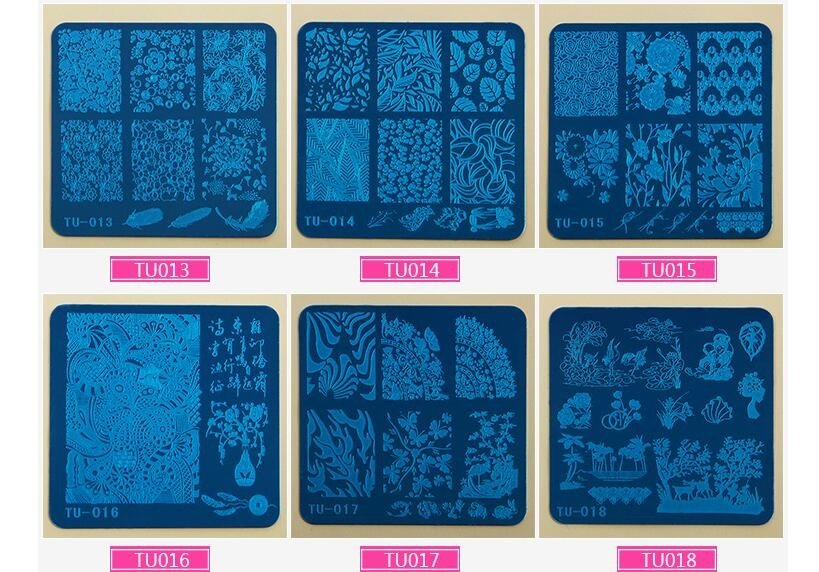 Nail Art - Decorating Stamp Plate, Scraper tool and Nail Stamper TU13-18