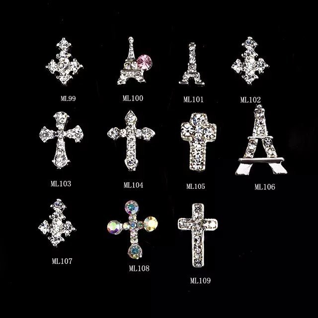 Hot NEW Wholesale Alloy Jewelry 3D Nail Art Jewelry Nail rhinestones Sticker Supplier Number ML99-109