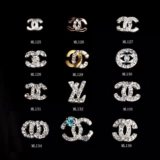 Hot NEW Wholesale Alloy Jewelry 3D Nail Art Jewelry Nail rhinestones Sticker Supplier Number ML125-136