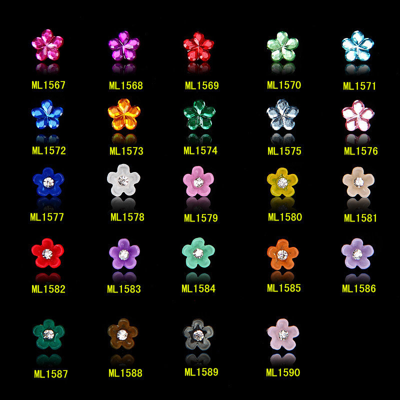 Hot NEW Wholesale Alloy Jewelry 3D Nail Art Jewelry Nail rhinestones Sticker Supplier Number ML1567-1590