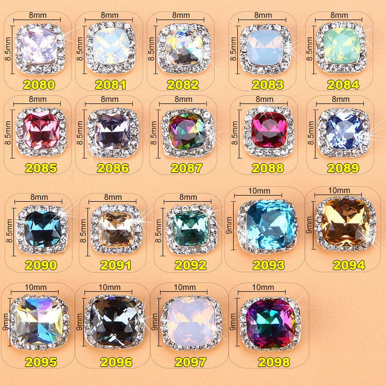 Hot NEW Wholesale Alloy Jewelry 3D Nail Art Jewelry Nail rhinestones Sticker Supplier Number ML2080-2098