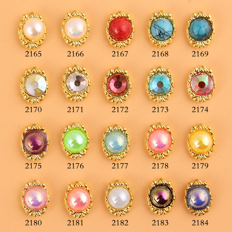 Hot NEW Wholesale Alloy Jewelry 3D Nail Art Jewelry Nail rhinestones Sticker Supplier Number ML2165-2184