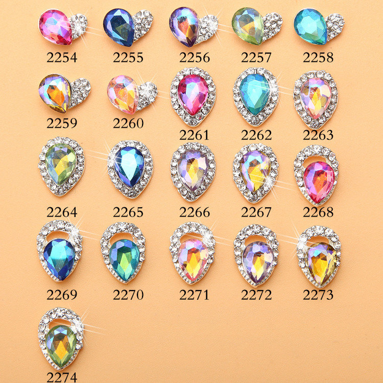 Hot NEW Wholesale Alloy Jewelry 3D Nail Art Jewelry Nail rhinestones Sticker Supplier Number ML2254-2274