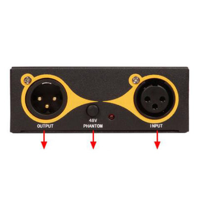 XOX 48V Phantom Power Supply with USB cable for Any Condenser Microphone Music Recording Equipment