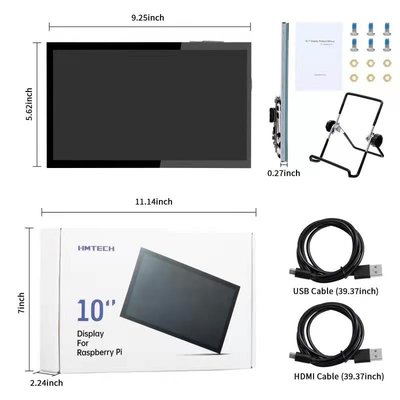 Best price Wholesale 10.1inch Raspberry Pi LCD display with capacitive touch screen & HDMI board 16:9 Ratio IPS Screen