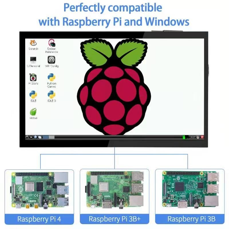 Best price Wholesale 10.1inch Raspberry Pi LCD display with capacitive touch screen & HDMI board 16:9 Ratio IPS Screen