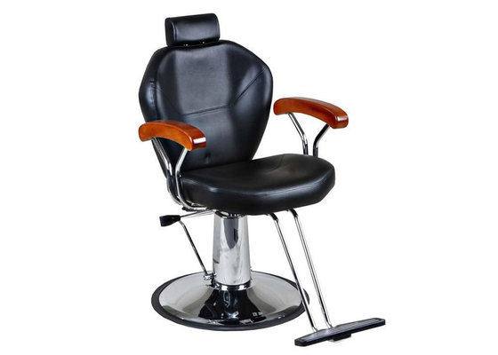 China WT-3202 Professional Hair Styling Chair Black PU Chrome  Armrest with Wood supplier