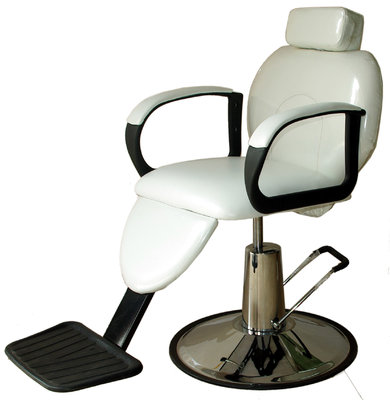 China Indoor White Salon Barber Chair Hydraulic With Removable Pillow , Color Customized supplier