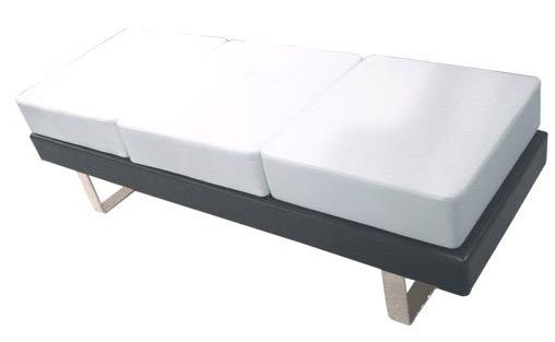 China Barber Shop Waiting Benches No Backrest / Custom PU White Waiting Room Chairs supplier