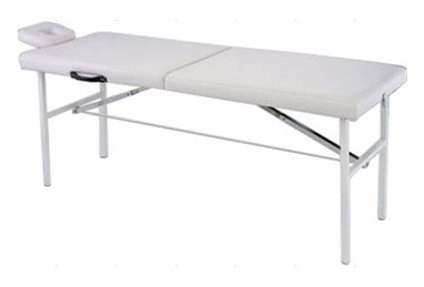 China Metal Frame Folding Beauty Bed White With Carring Bag / Lightweight Portable Beauty Couch supplier