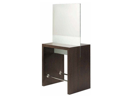China Dark Brown Salon Mirror Station With Solid Wood Materials , 110cm Width supplier