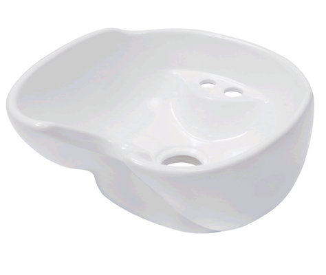 China Professional Salon Equipment Parts / Ceramic Salon Shampoo Sink White Color supplier