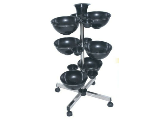 China Plastics Beauty Salon Rolling Cart Light Weight , Colorful Dying Bowl With Rack supplier