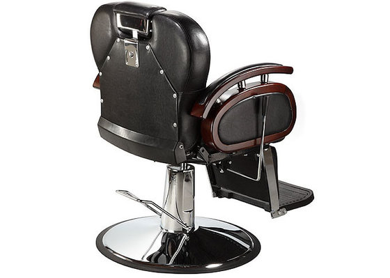 Reclining Backrest Salon Barber Chair Brown With PU Leather Materials 48.5 KGs supplier