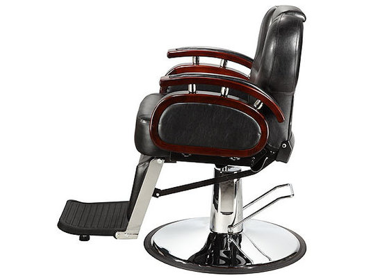 Reclining Backrest Salon Barber Chair Brown With PU Leather Materials 48.5 KGs supplier