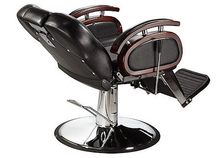 Reclining Backrest Salon Barber Chair Brown With PU Leather Materials 48.5 KGs supplier