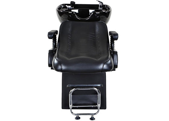 Traditional Backwash Reclining Shampoo Chair With Footrest , Salon Shampoo Units supplier