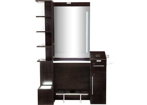Durable Mackup  Salon Mirror Station , Beauty Salon Stations With 3/16'' Thick Mirror supplier