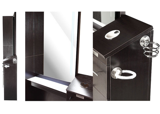 Durable Mackup  Salon Mirror Station , Beauty Salon Stations With 3/16'' Thick Mirror supplier