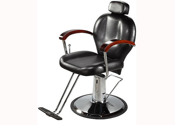 WT-3201 Black Professional Hair Styling Chair chrome armrest with wood for beauty hair salon supplier