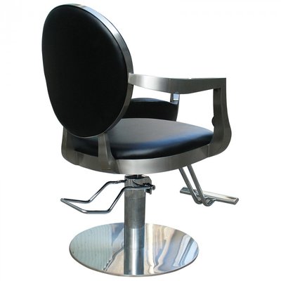 PU Leather Black Salon Hair Styling Chairs Thick Metal Frame With Hydraulic Pump supplier