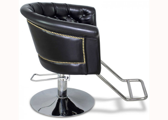 Custom Black Royal Salon Hair Styling Chairs U - Bar Footrest , Classic Design supplier