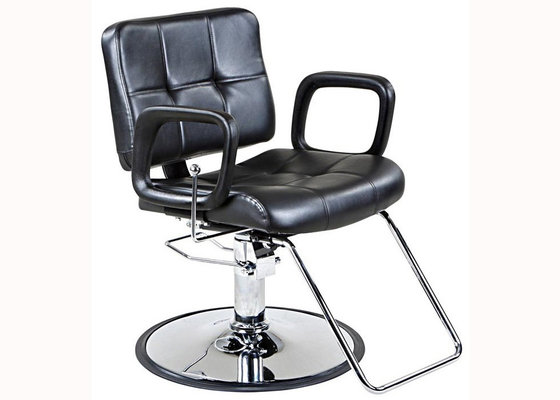 Shinning Chrome Salon Hydraulic Chair Reclining Backrest With U- Shaped Footrest supplier