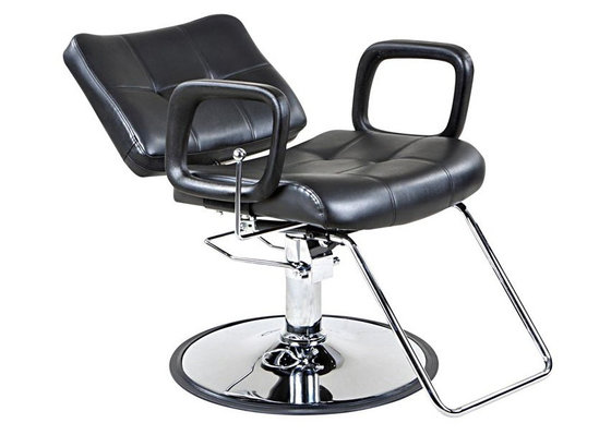 Shinning Chrome Salon Hydraulic Chair Reclining Backrest With U- Shaped Footrest supplier