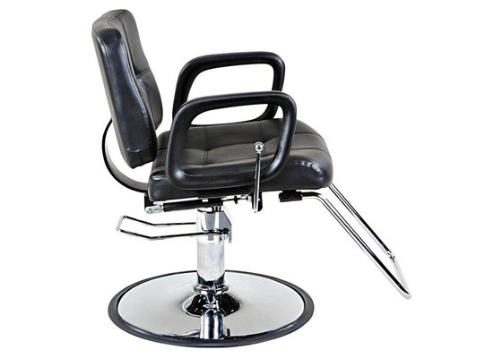 Shinning Chrome Salon Hydraulic Chair Reclining Backrest With U- Shaped Footrest supplier