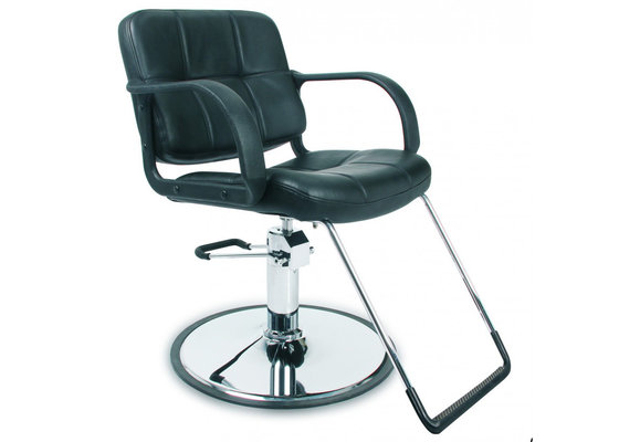 Big Footrest Hair Salon Chairs Round Base With Rubber Ring , Height Adjustable supplier