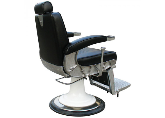 Comfortable Leather Vintage Barber Chair Foldable With Reclines 45 Degrees supplier