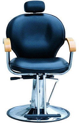Professional Reclining Salon Barber Chair Classic Style For Hair Shop , Dark Brown supplier