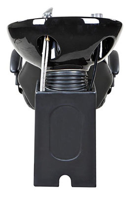 Black Fiberglass Hair Salon Shampoo Chairs With Stainless Steel Tap And  Drain supplier