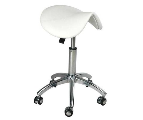 Ergonomic Saddle Seat Office Chair Stool , White Saddle Leather Chair Swivel Freely supplier