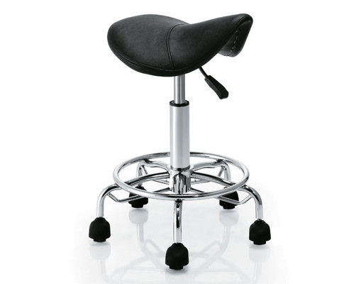 Ergonomic Saddle Seat Office Chair Stool , White Saddle Leather Chair Swivel Freely supplier