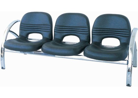 2 Or 3 Seat Salon Waiting Chairs With Table , Hair Salon Reception Chairs 38cm Seat Height supplier