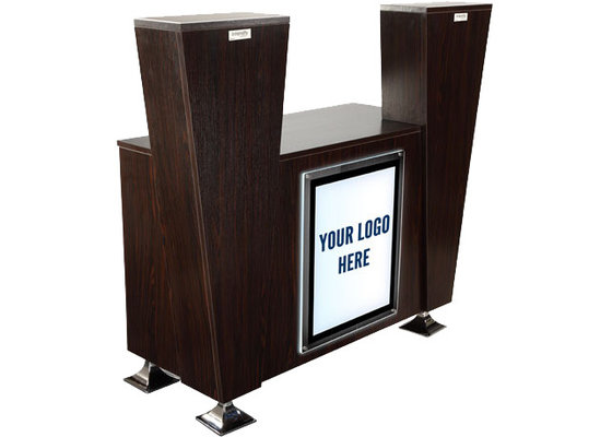Commercial Barber Shop Reception Desk Cash Station With Acrylic Decoration supplier