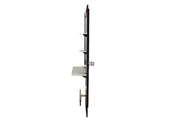 Single Side Wooden Salon Mirror Station Royal Style With LED Light , Color Customized supplier