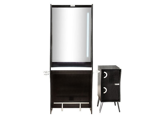 Parlor Furniture Beauty Shop Stations With Chrome Footrest , 77 Inch Height supplier