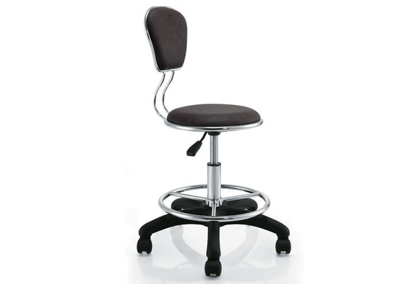 Seat Hight Adjustable Bar Chair Backrest For Hair Salon , Brown Color supplier