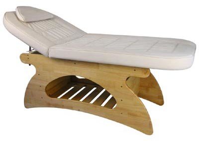 Fixed Electric Beauty Parlour Facial Bed Adjustable With Solid Wood Materials supplier
