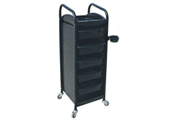 Hair Cutting Salon Rolling Cart With Sliding Drawer , Salon Storage Cart supplier