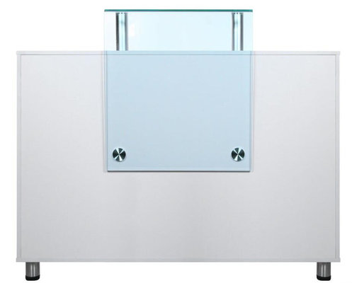 Hair Beauty Salon Reception Desk Furniture With Two Open Cabinet , Modern Style supplier