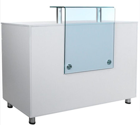Hair Beauty Salon Reception Desk Furniture With Two Open Cabinet , Modern Style supplier