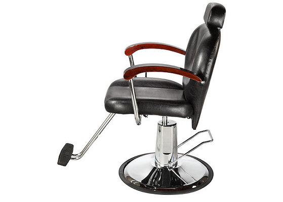 WT-3201 Black Professional Hair Styling Chair chrome armrest with wood for beauty hair salon supplier